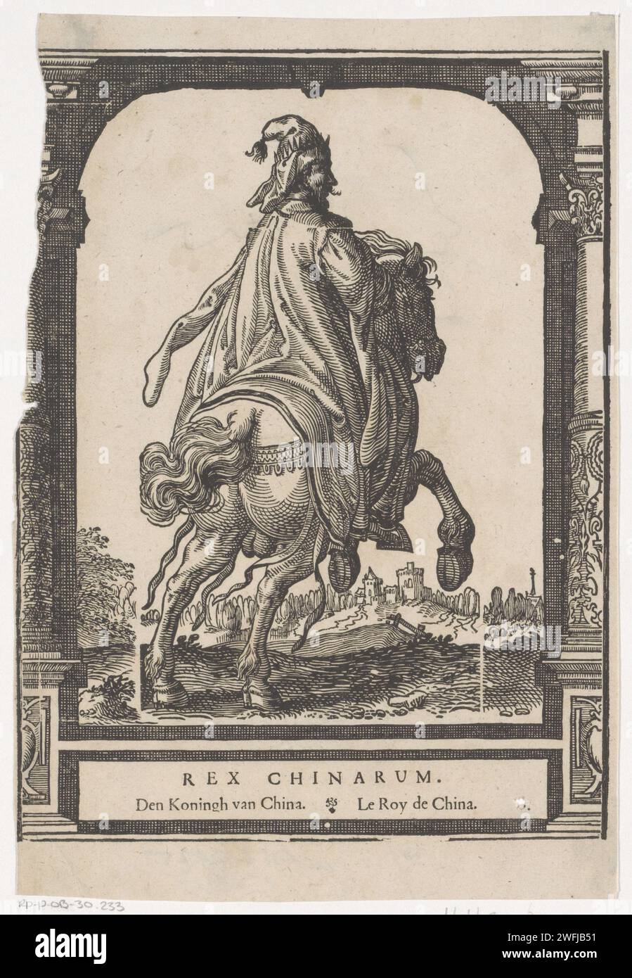 Equestrian portrait of a king of China, Philips Serwouters, 1601 - 1650 ...