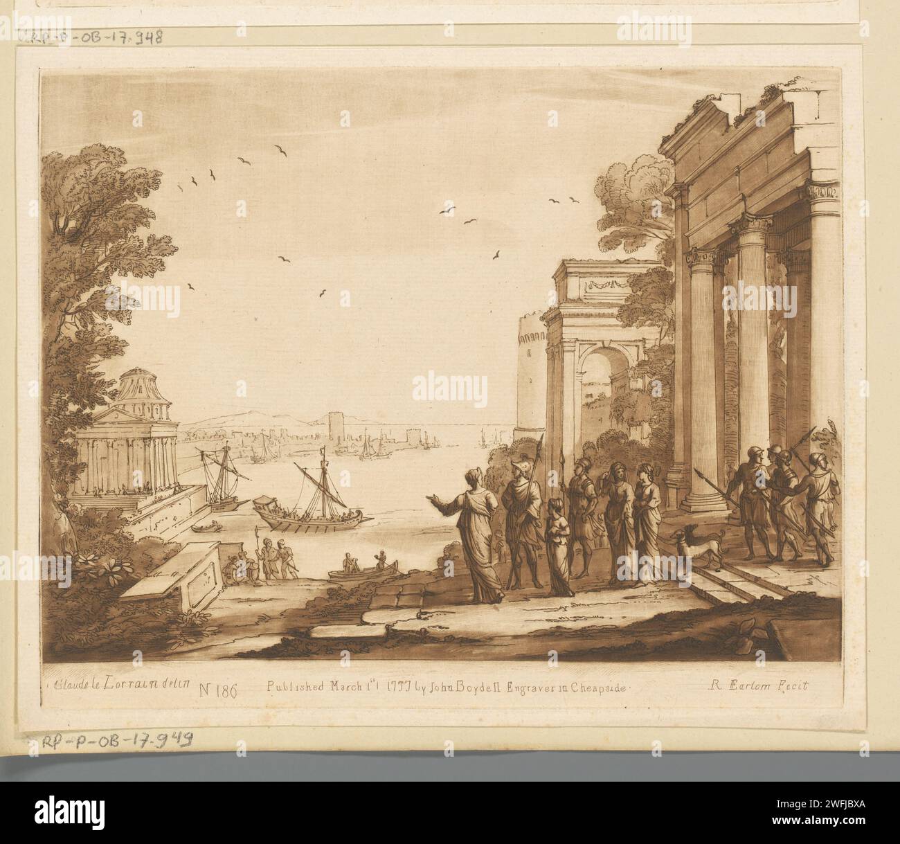 View of Carthage with Dido and Aeneas, Richard Earlom, After Claude ...