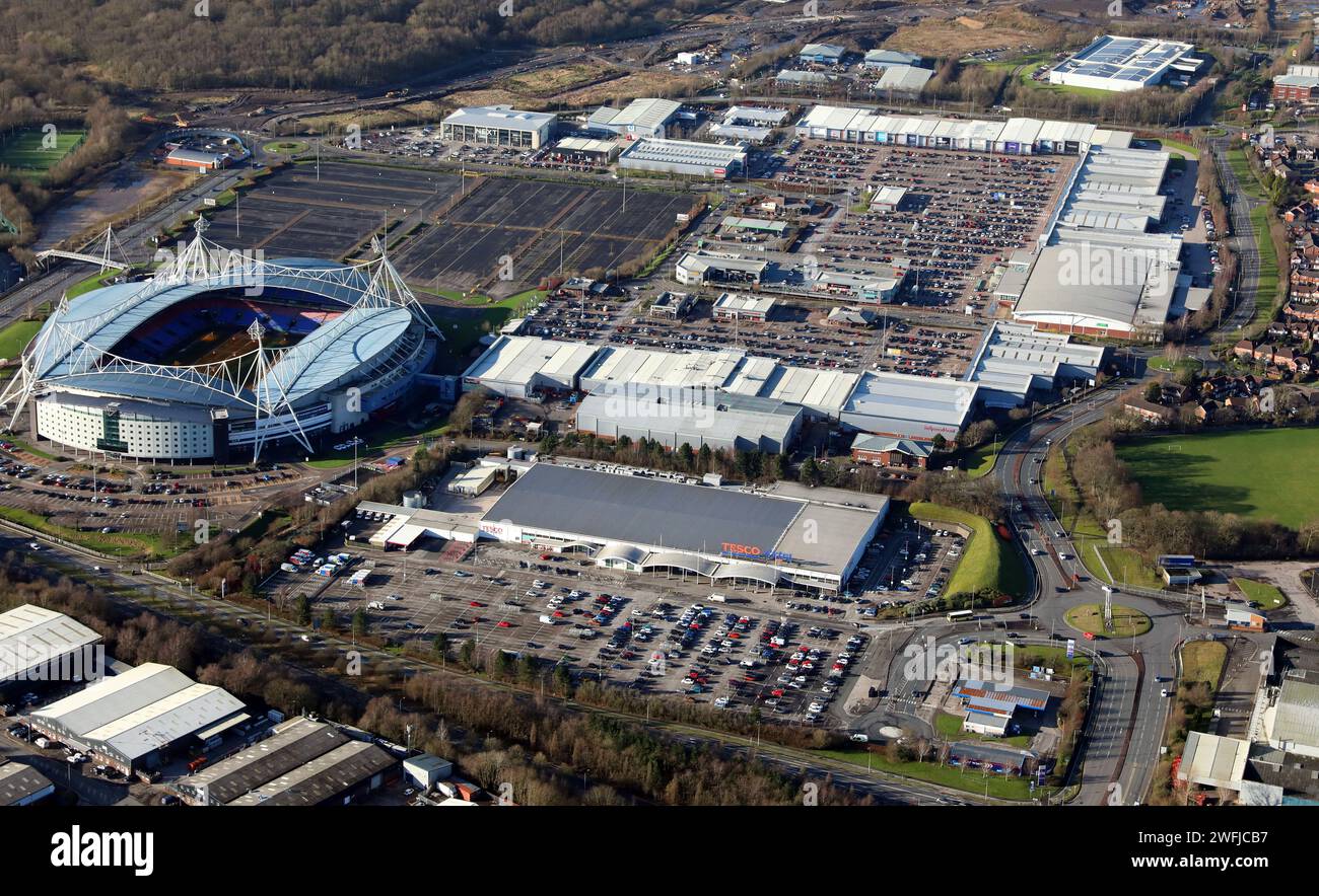 aerial view of The Middlebrook Retail & Leisure Park at Horwich, Bolton ...