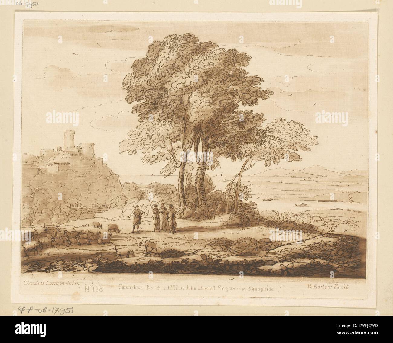Landscape with Jacob, Laban, Rachel and Lea, Richard Earlom, After ...