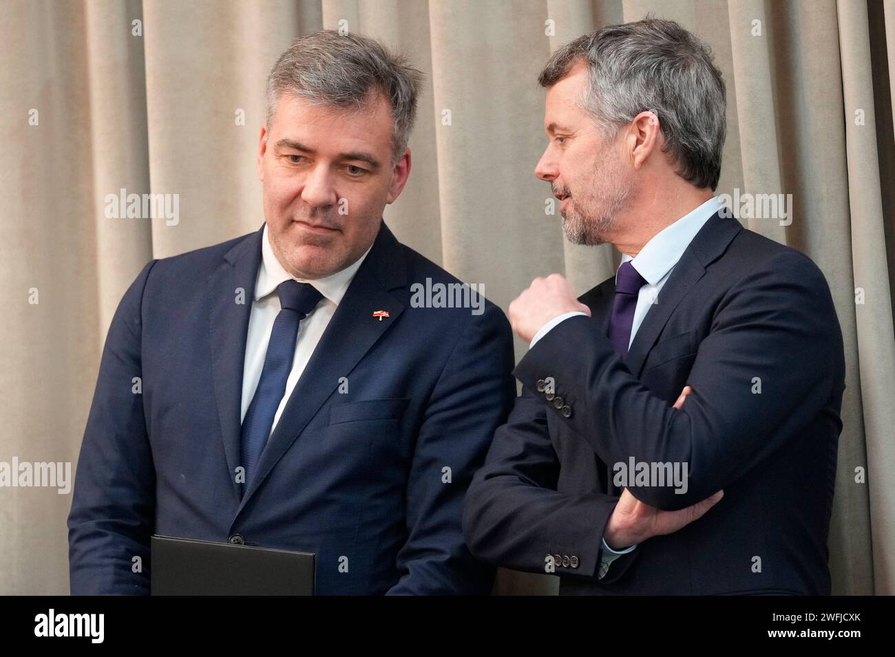 Denmark's Minister for Climate, Energy and Supply Lars Aagaard and King ...