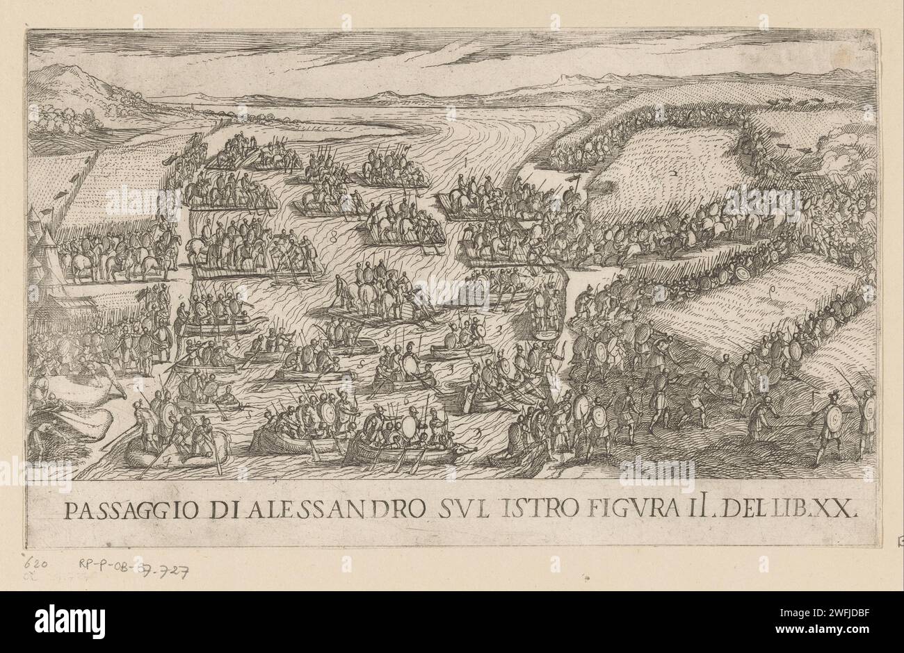 Alexander the Great crosses the river Iister, Antonio Tempesta ...