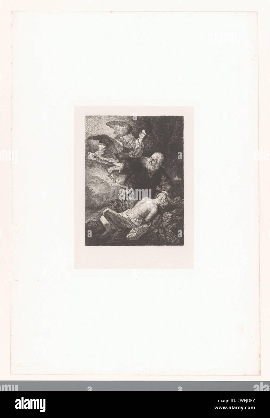 Engel keeps Abraham from sacrificing his son Isaac, Nikolay Semyonovich ...