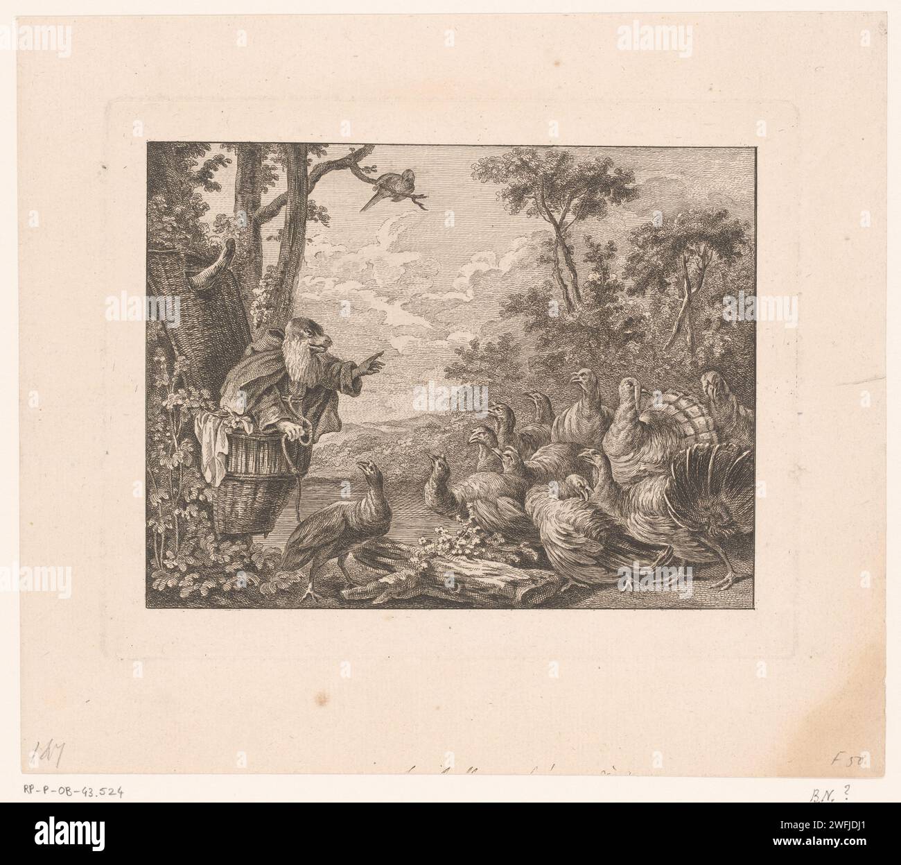 Aap -like address Group Turkeys, Claude Gillot (Attributed to), 1683 ...