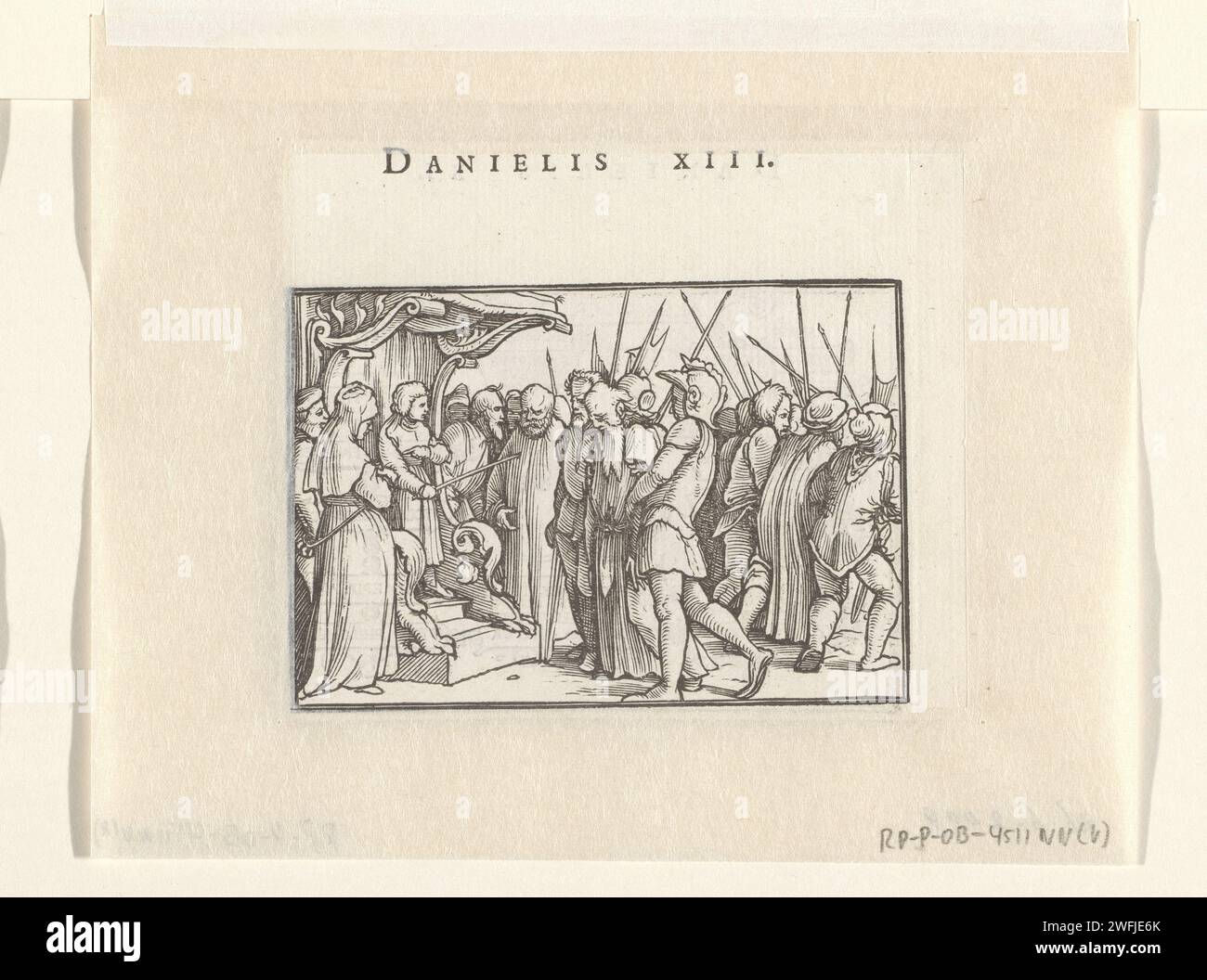 Daniël goes against the conviction of Susanna, Hans Holbein (II), 1538 ...