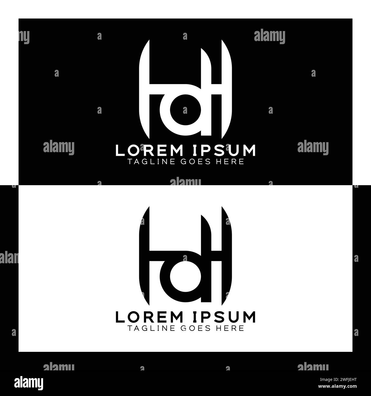 HD initial letter logo. Alphabet H and D pattern design monogram Stock Vector Image & Art - Alamy