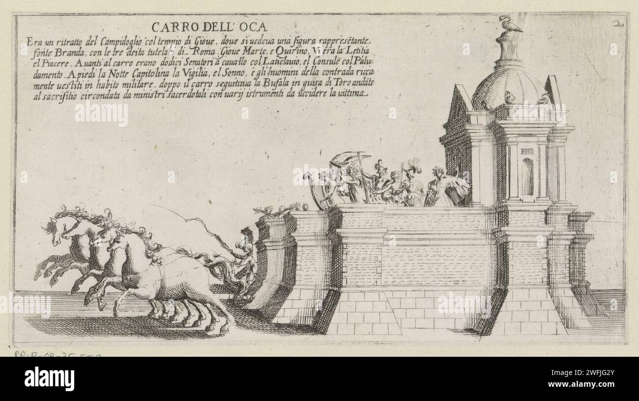 Triomfwagen Van Het Sienese District Oborta, Bernardino Capitelli, 1632 ...