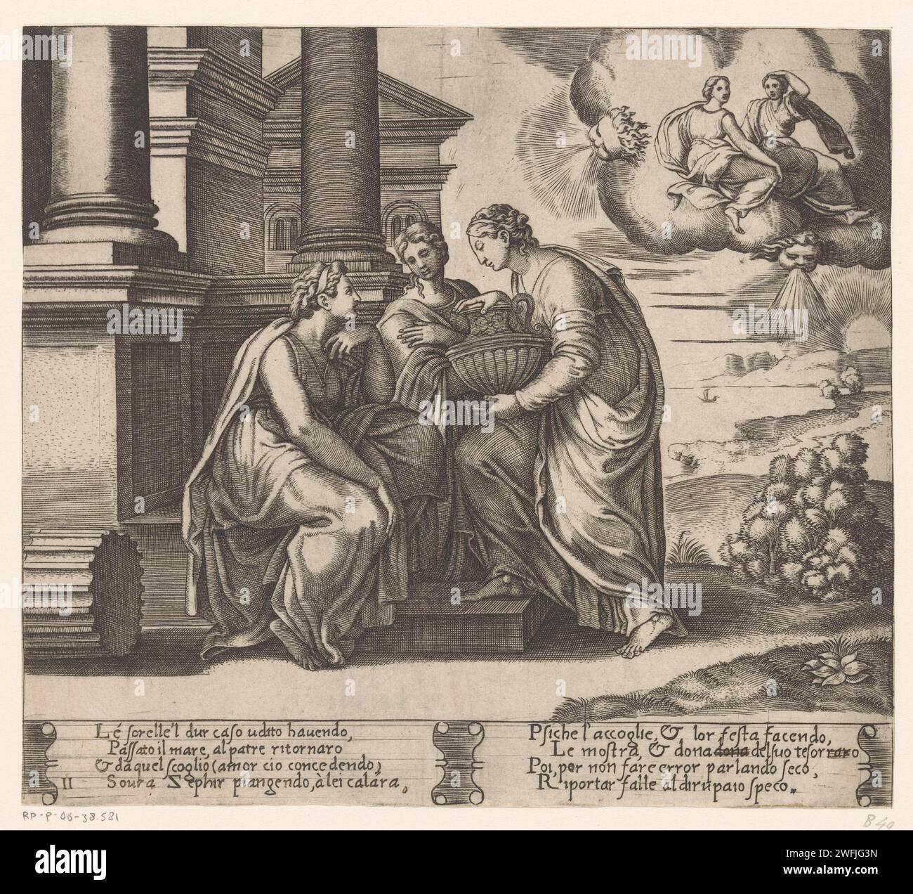 Psyche is visited by her sisters, master of the dice, after Michiel ...