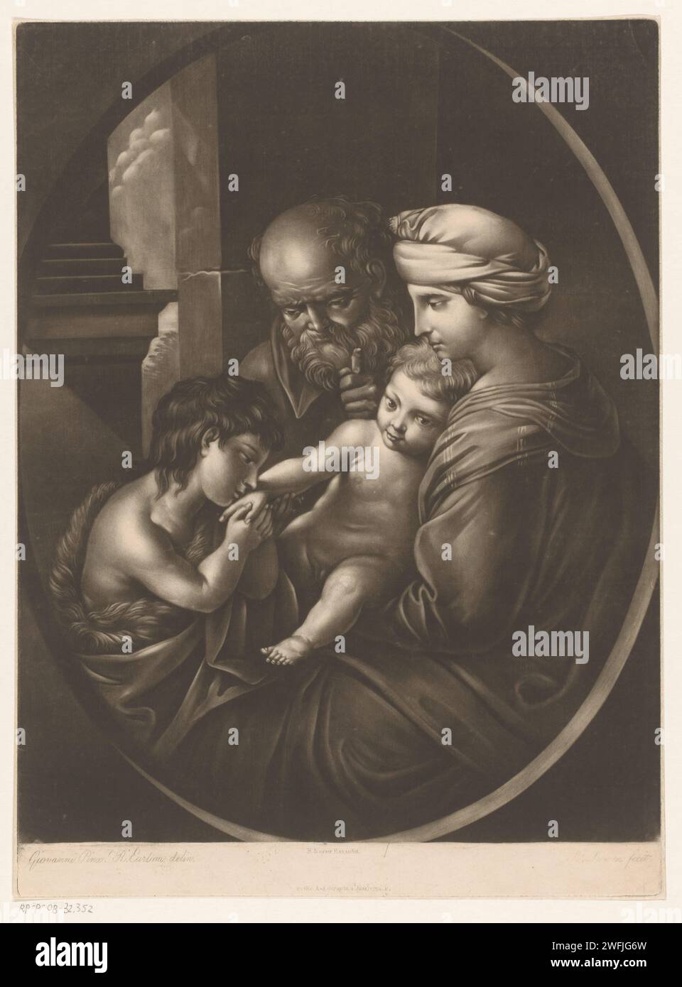 Holy family with Johannes de Boper, Robert Laurie, After Richard Earlom ...