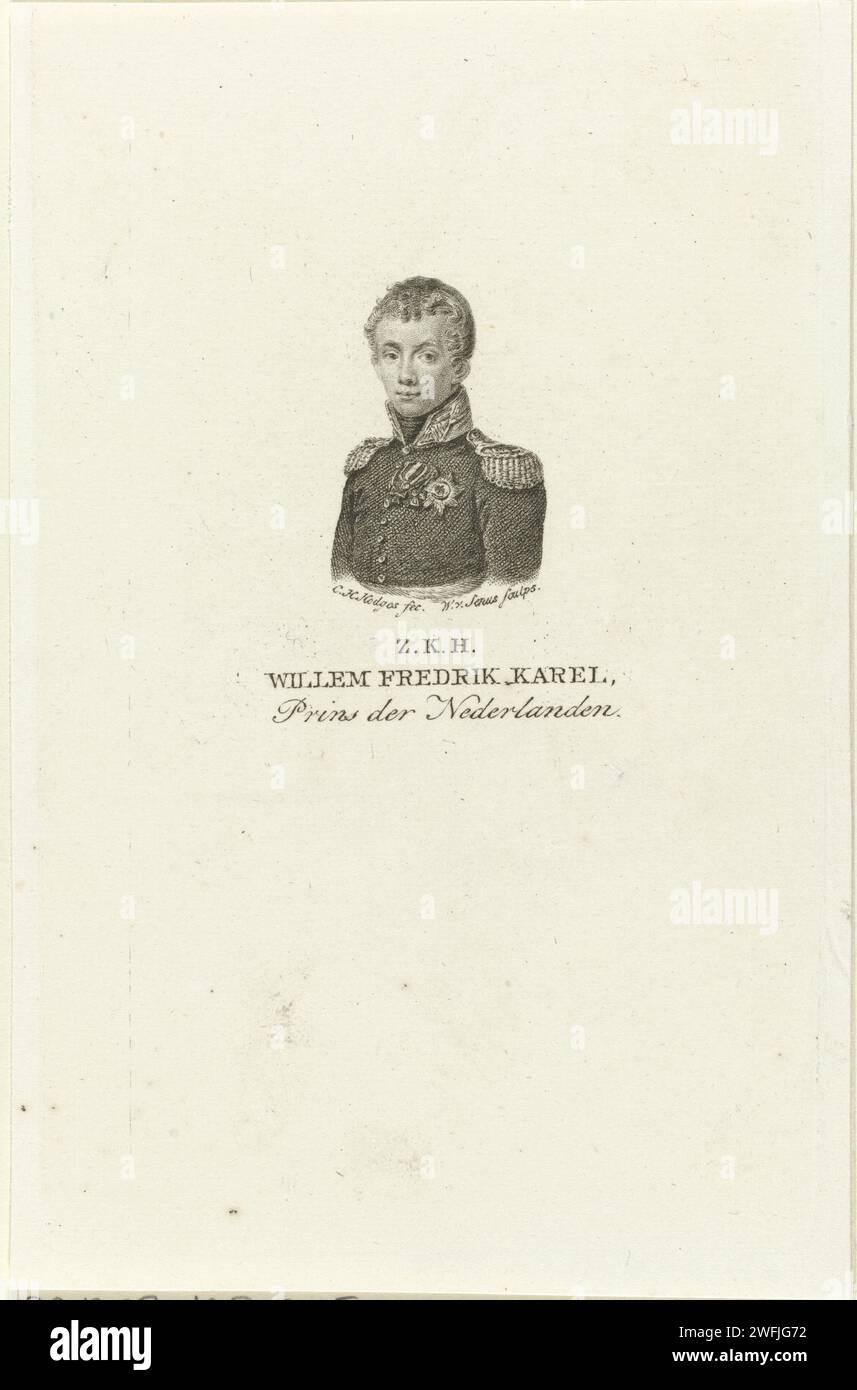 Portrait of Frederik, Prince of the Netherlands, Willem van Senus ...