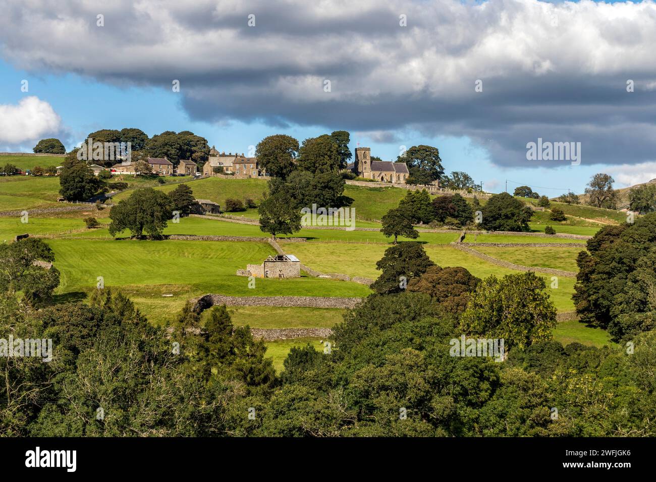 Nidderdale; View of Middlesmoor Church; Yorkshire Dales; UK Stock Photo ...