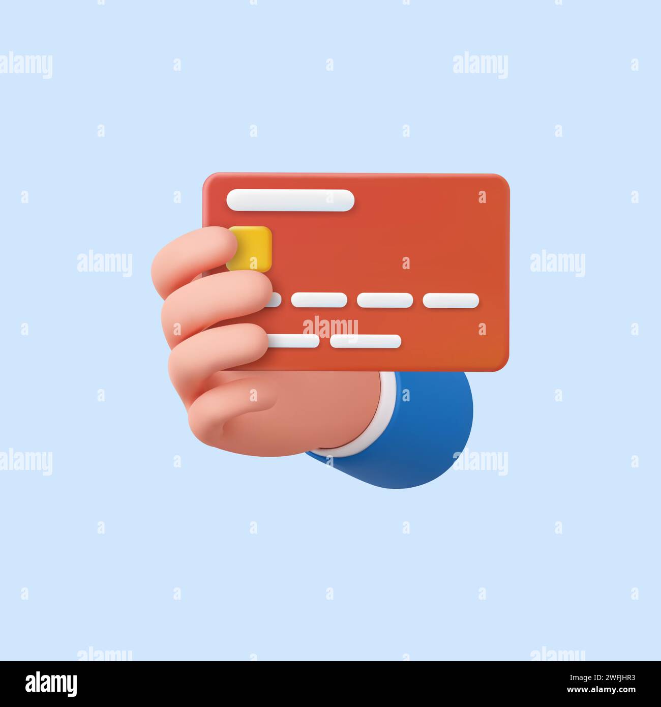 3D hand holds debit or credit card Stock Vector Image & Art - Alamy