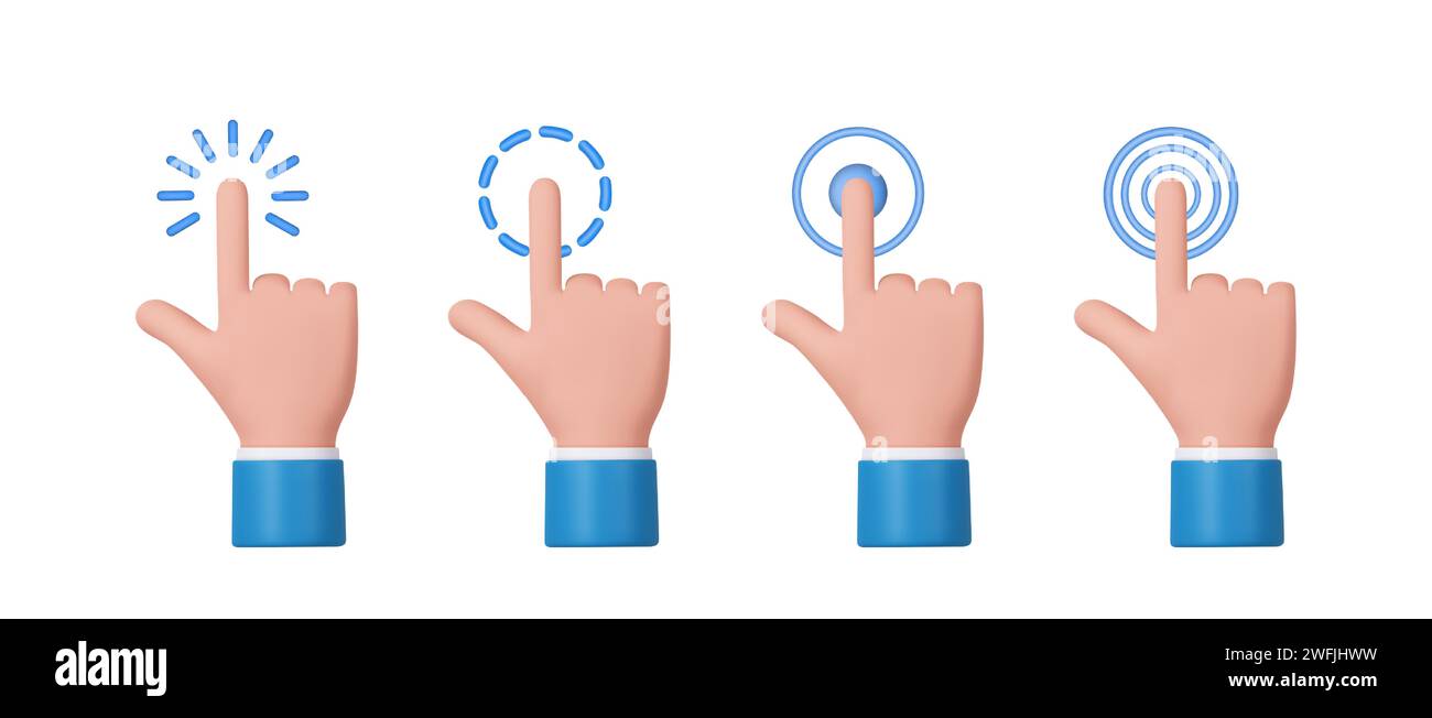 3D hand pointing icon design Stock Vector Image & Art - Alamy