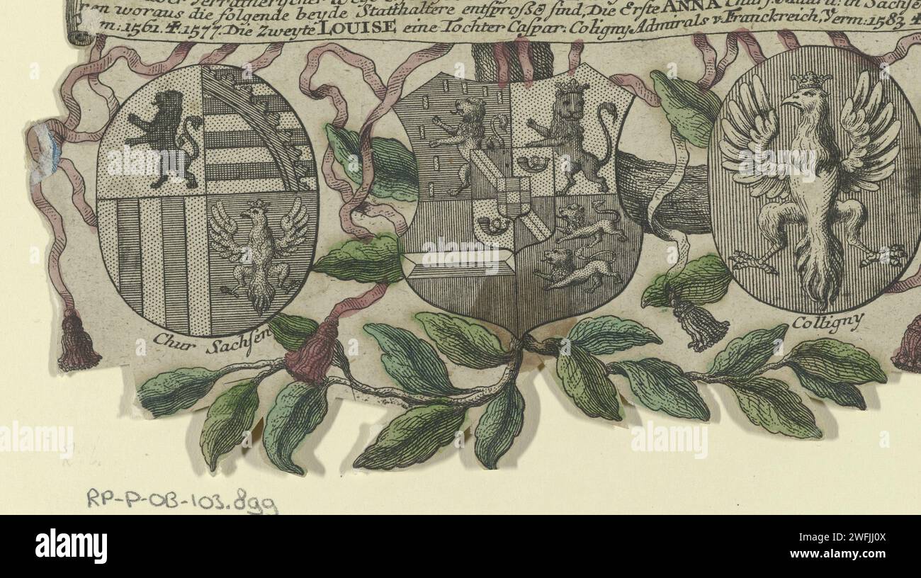 Weapons of Willem I, Prince of Orange, Anna van Saksen and Louise de ...
