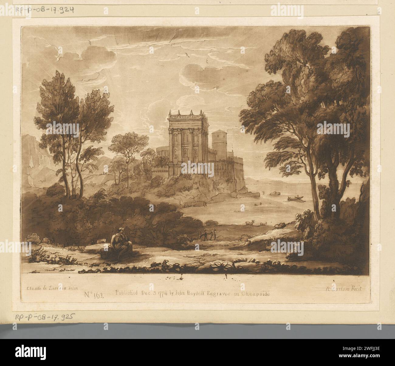 Landscape with Psyche at the Palace of Amor, Richard Earlom, After ...