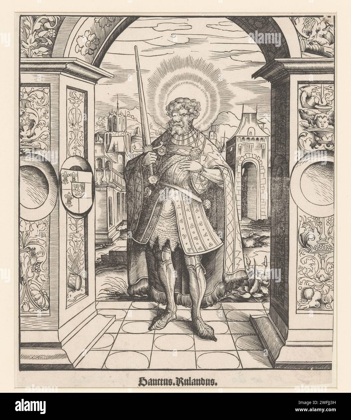 Heilige Roland, Alexius Lindt, Leonhard Beck, 1516 - 1518 print paper ...