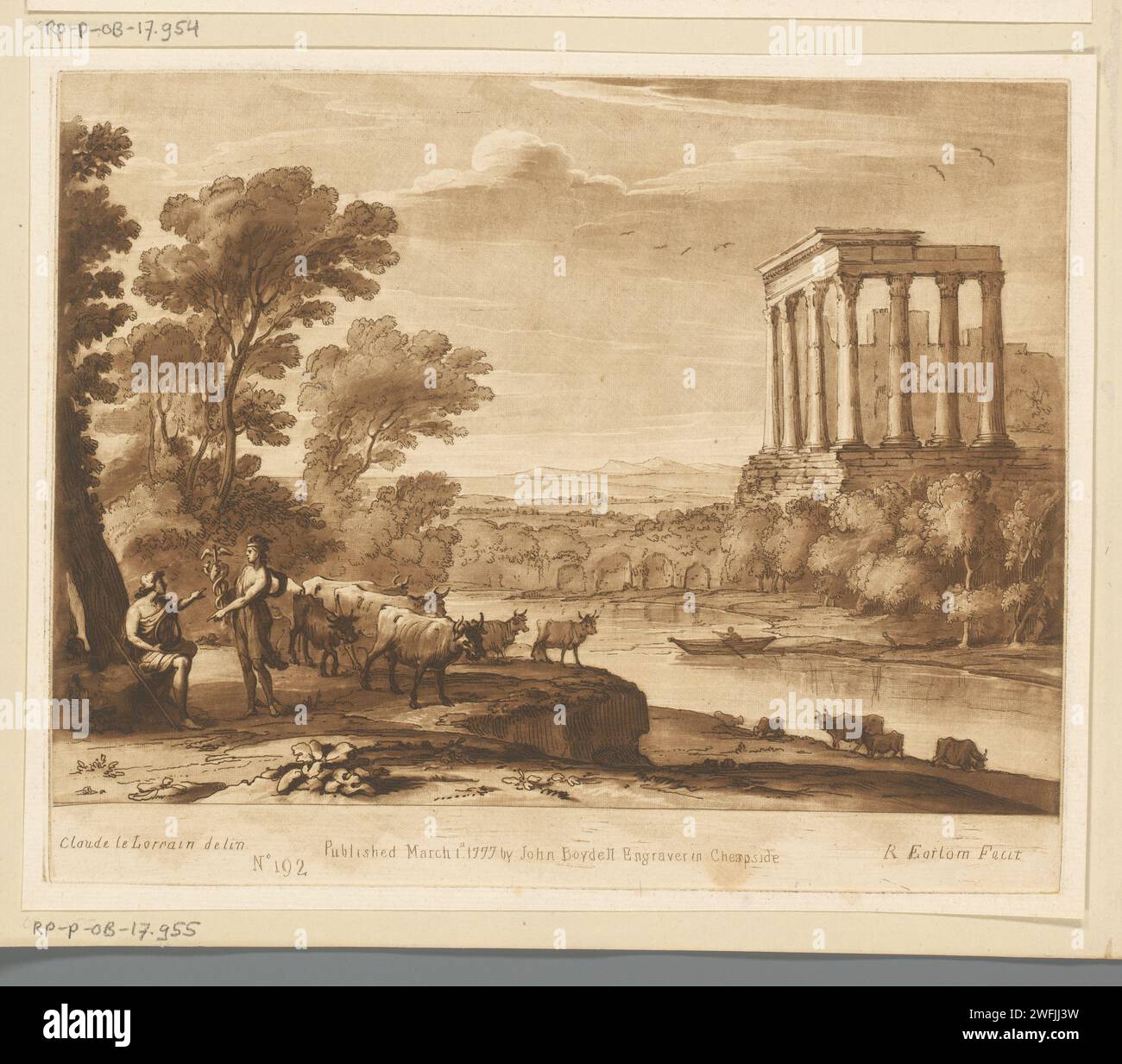 Landscape with Mercury that De Lier gives to Apollo, Richard Earlom ...