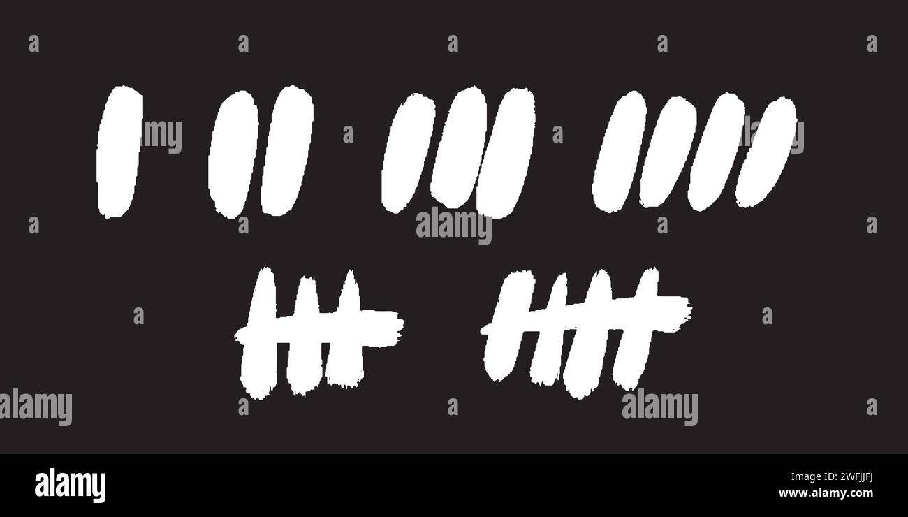 Set of tally marks. Vector hand drawn icons Stock Vector Image & Art ...