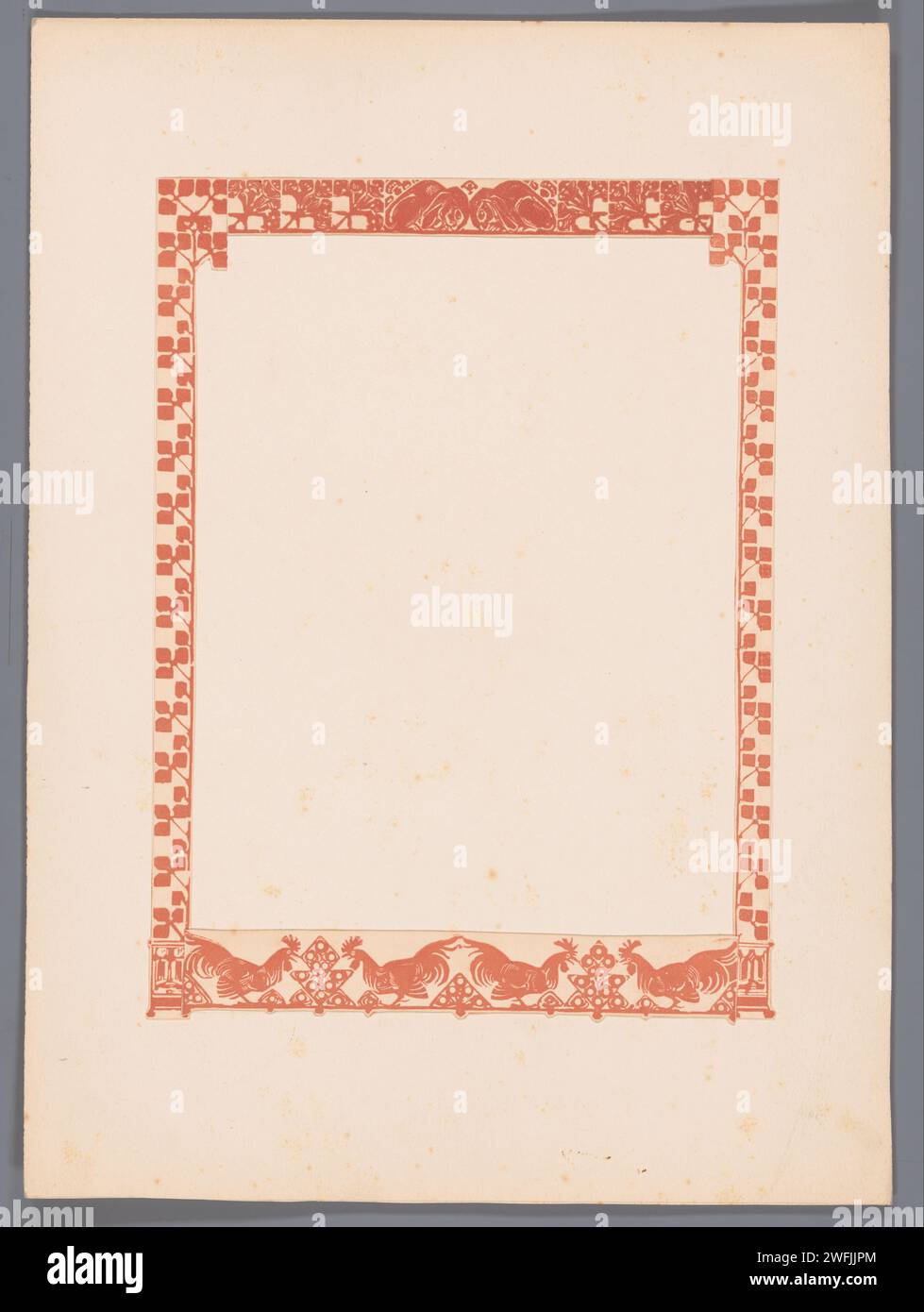 Proef pressure for page from Reinaert de Vos, Bernard Willem Wierink, c ...