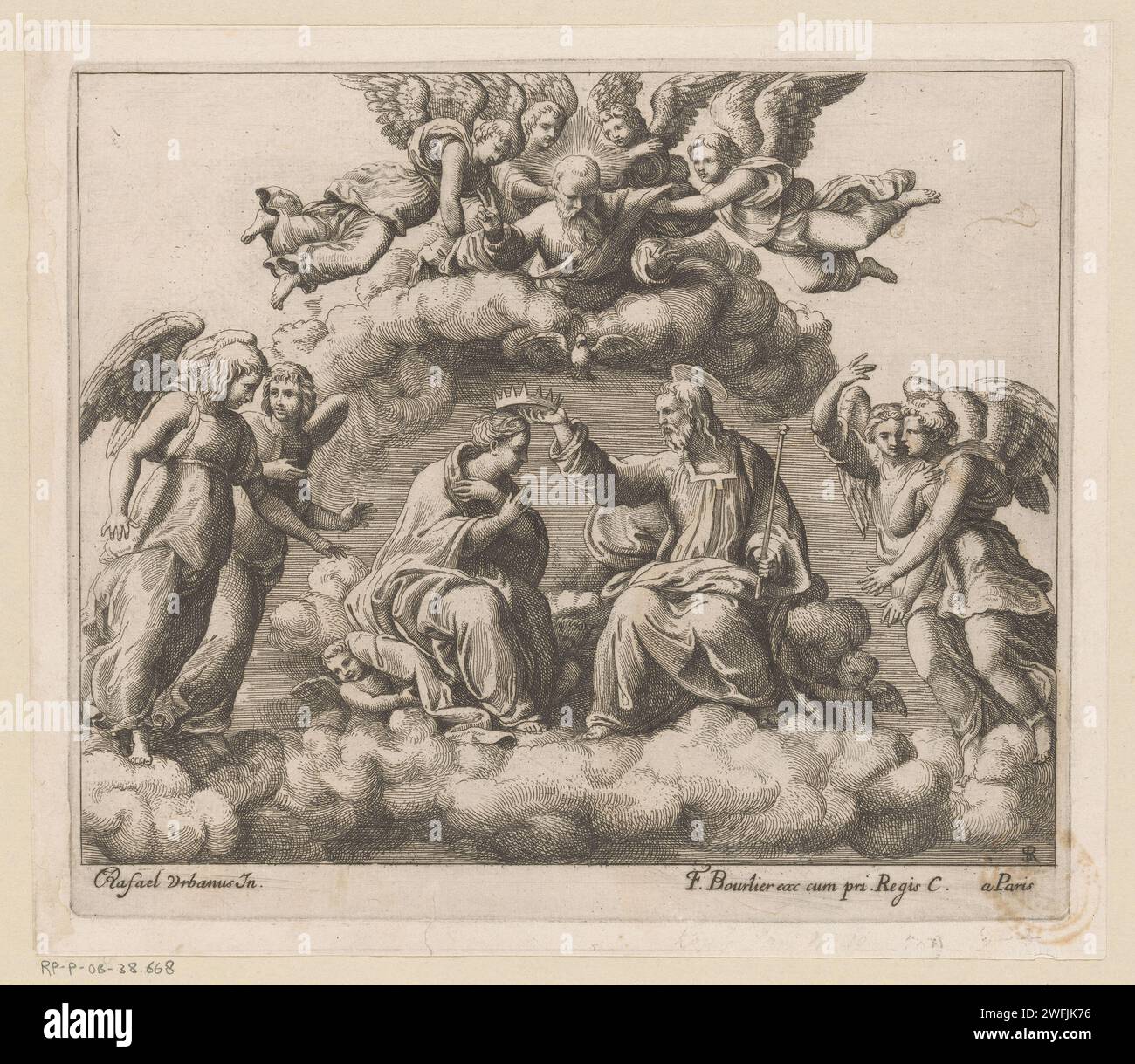 Maria Crowned by Christ, Anonymous, After Perino del Vaga, After Rafaël ...