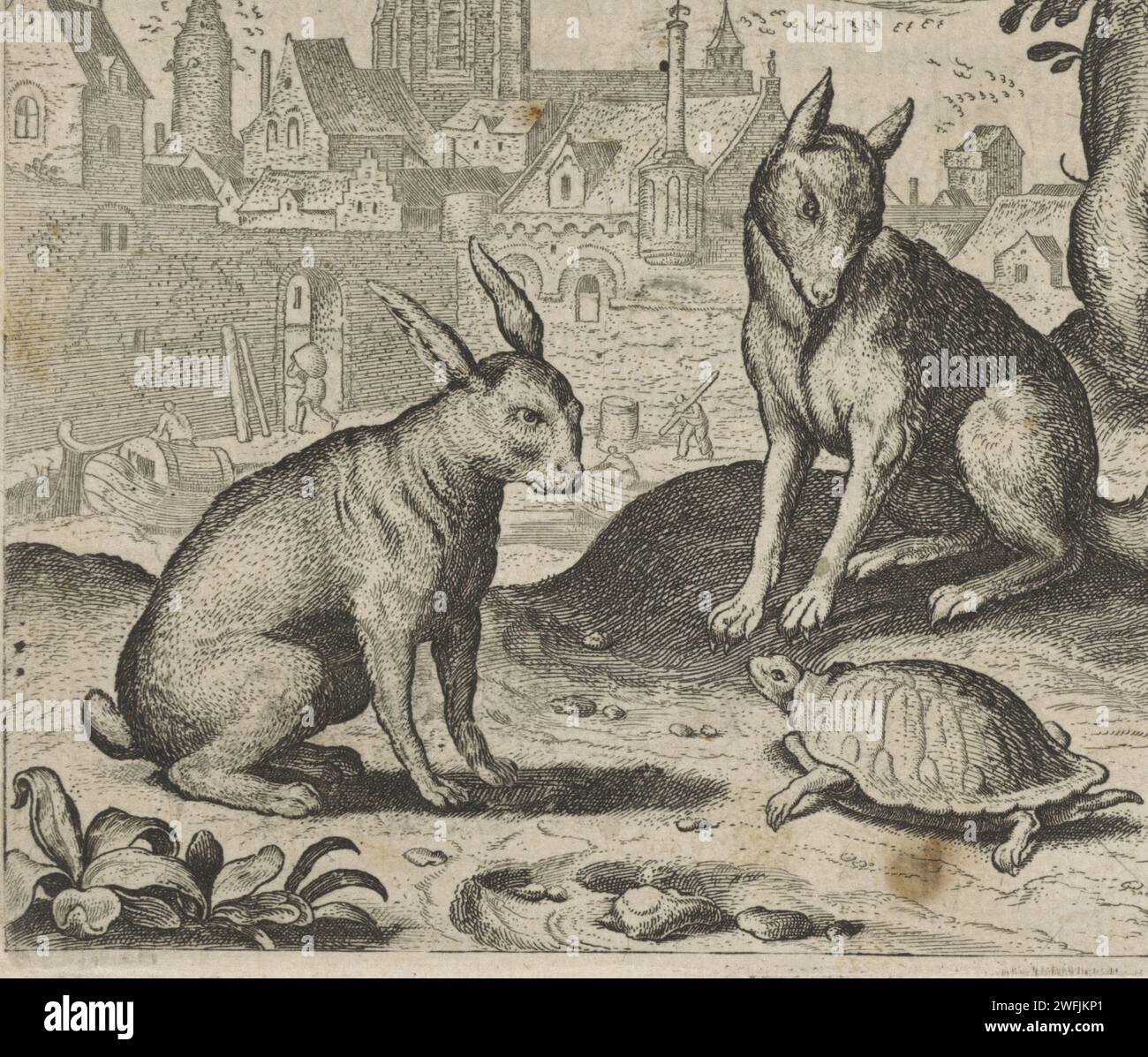 Fable of the Turtle and De Haas, Aegidius Sadeler (II), After Marcus ...