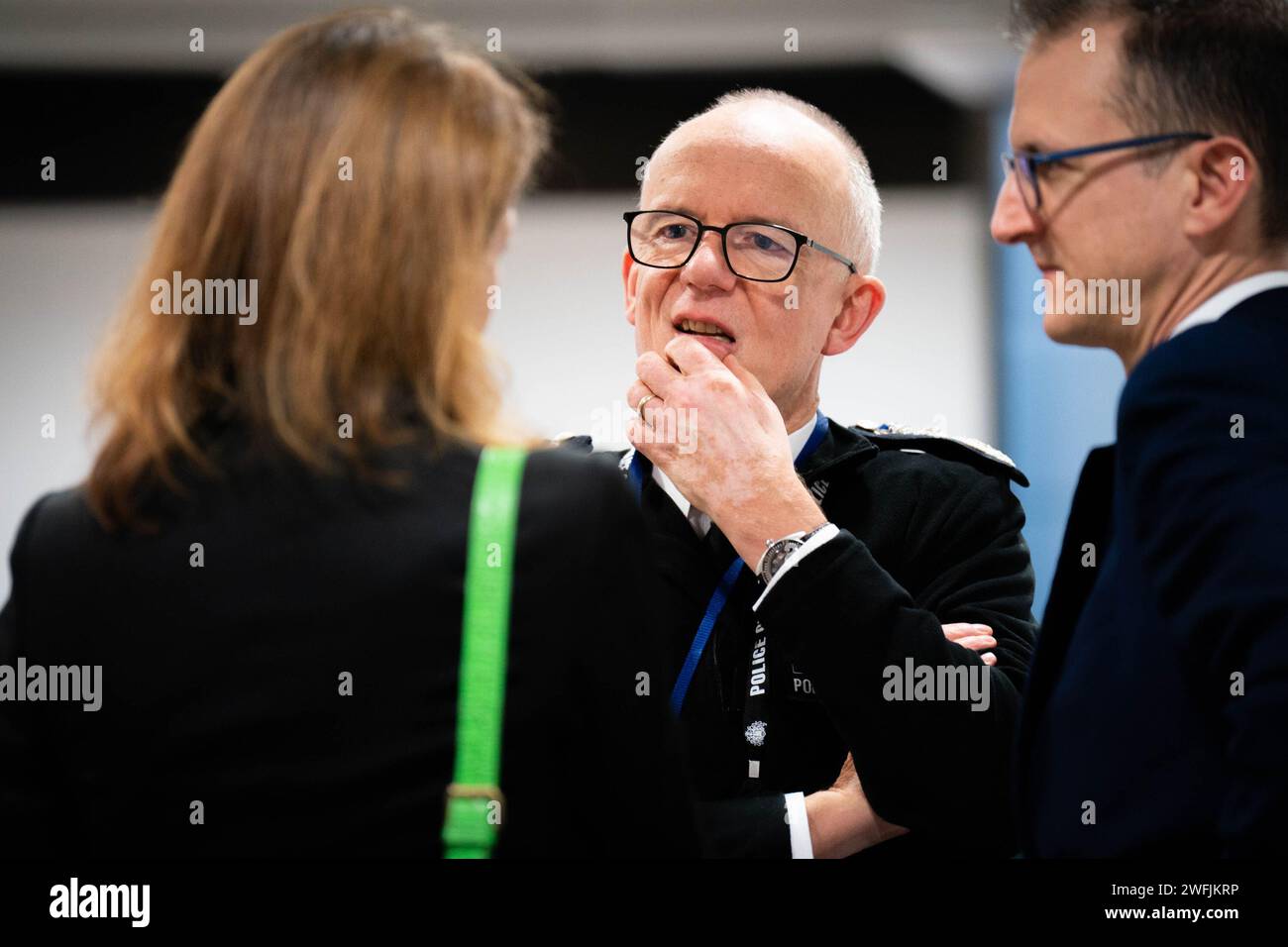 Metropolitan Police Commissioner Sir Mark Rowley (centre) attends the ...