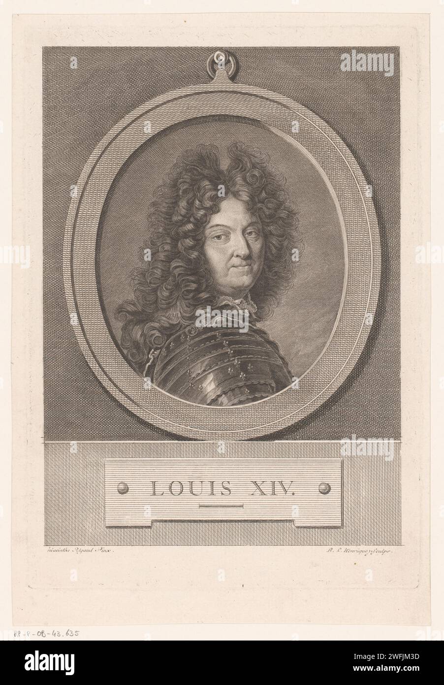 Portrait of Louis XIV in a medallion, Benoît Louis Henriquez, After ...