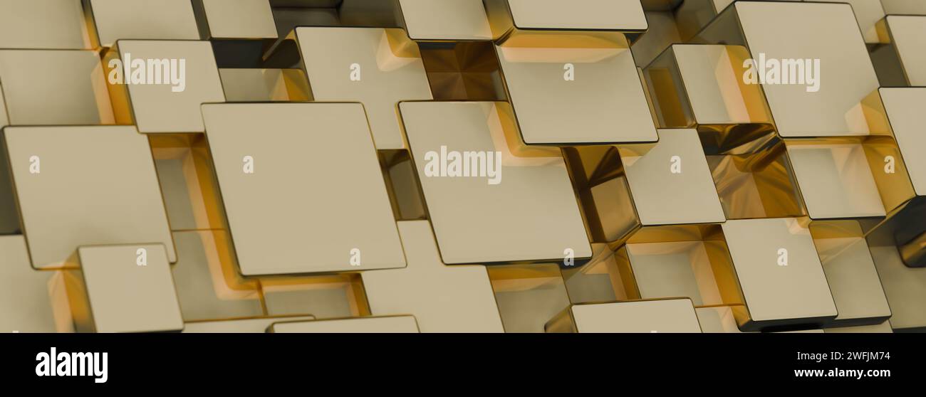 Clean, minimalistic design of digital blocks in a sequence Stock Photo ...