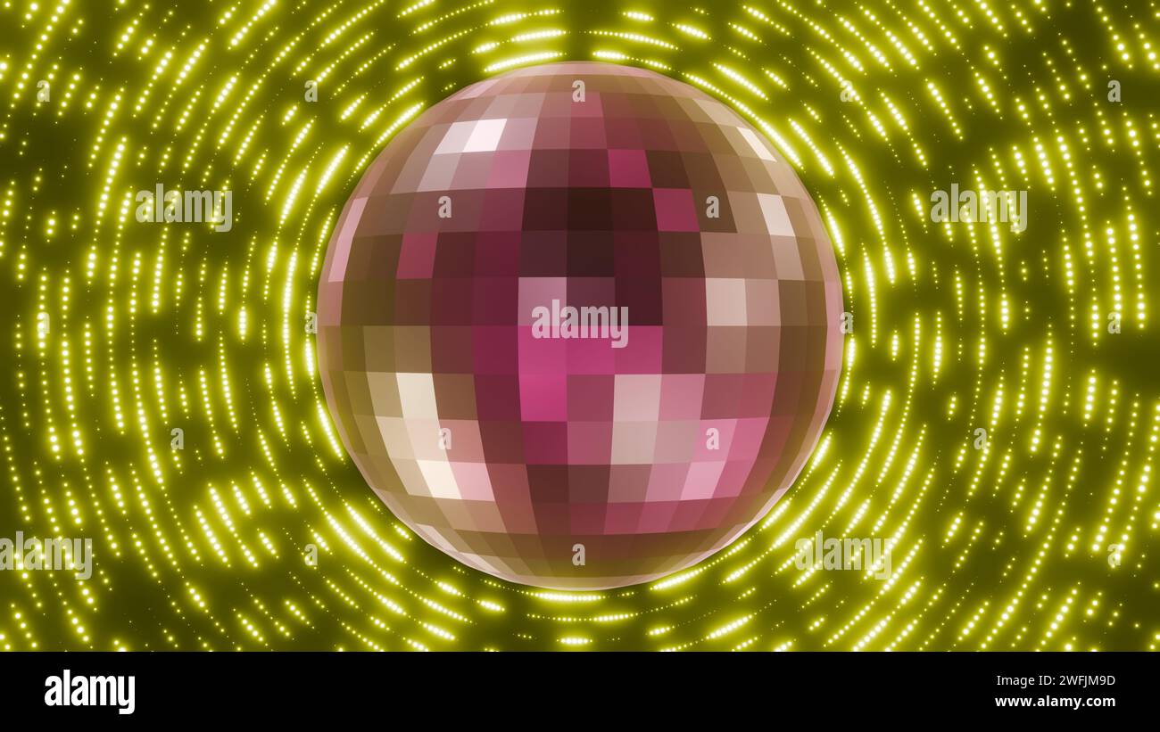 Abstract disco ball, a modern twist on a classic, with shimmering ...