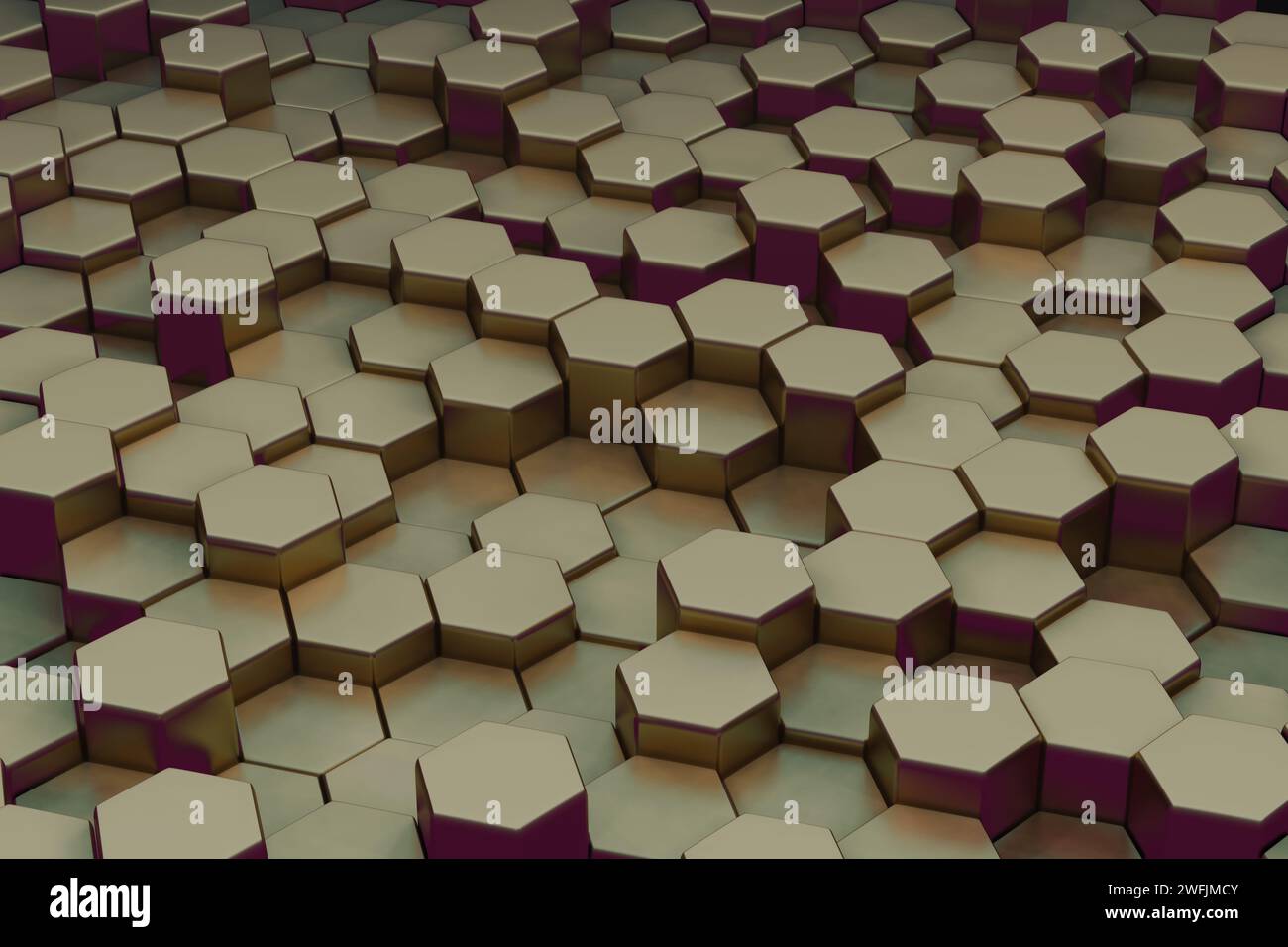 Hexagonal abstract background with a gradient from Gold, creating a ...