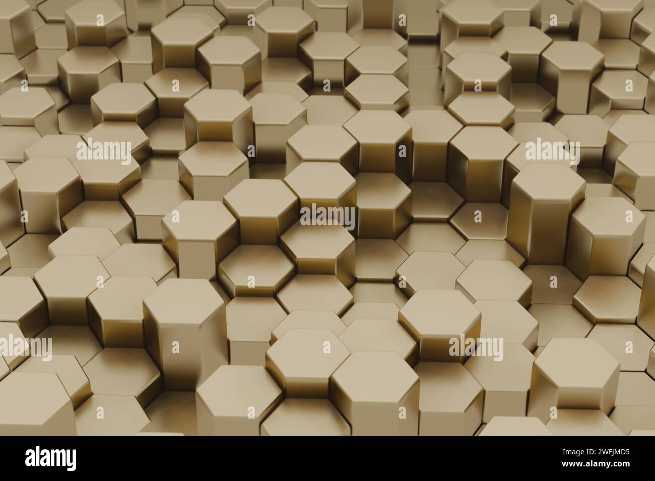 Hexagonal abstract background with a gradient from Gold, creating a ...