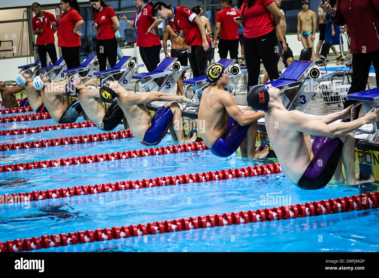 Santiago, Chile. 26th Jan, 2024. Swimmers participate in the 2024 ...