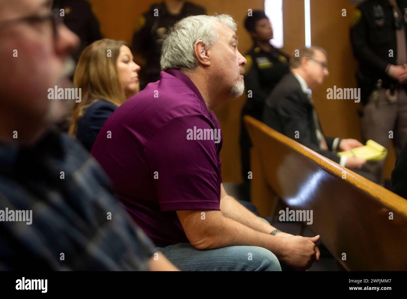 Steve St. Juliana listens during Jennifer Crumbley's trial at the ...