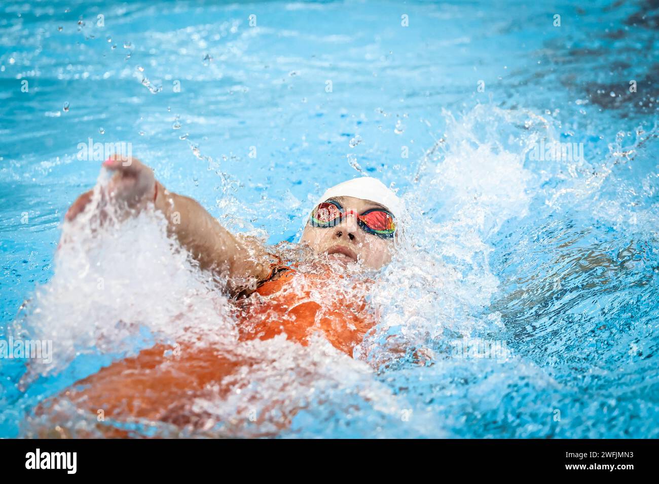 Santiago, Chile. 26th Jan, 2024. Swimmers participate in the 2024 ...
