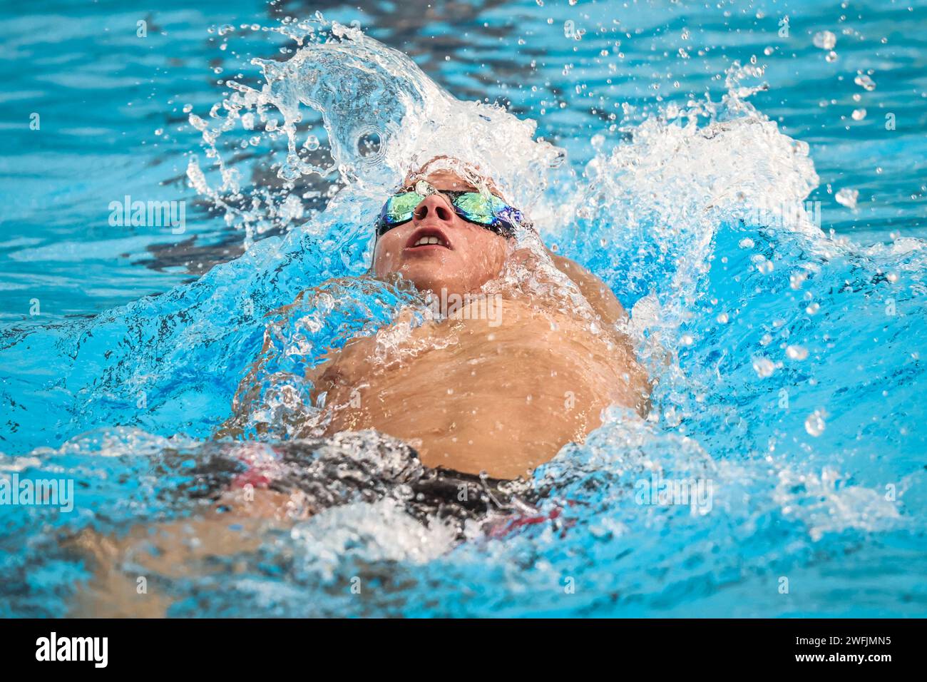 Santiago, Chile. 27th Jan, 2024. Swimmers participate in the 2024 ...