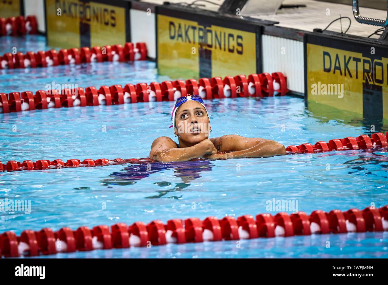 Santiago, Chile. 26th Jan, 2024. Swimmers participate in the 2024 ...