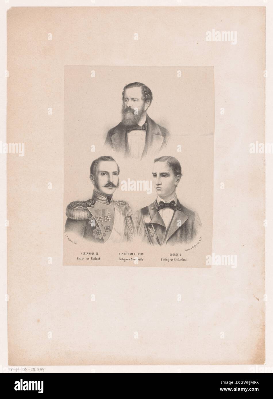 Three portraits of Alexander II, H.P. Pelham -Clinton, George I ...