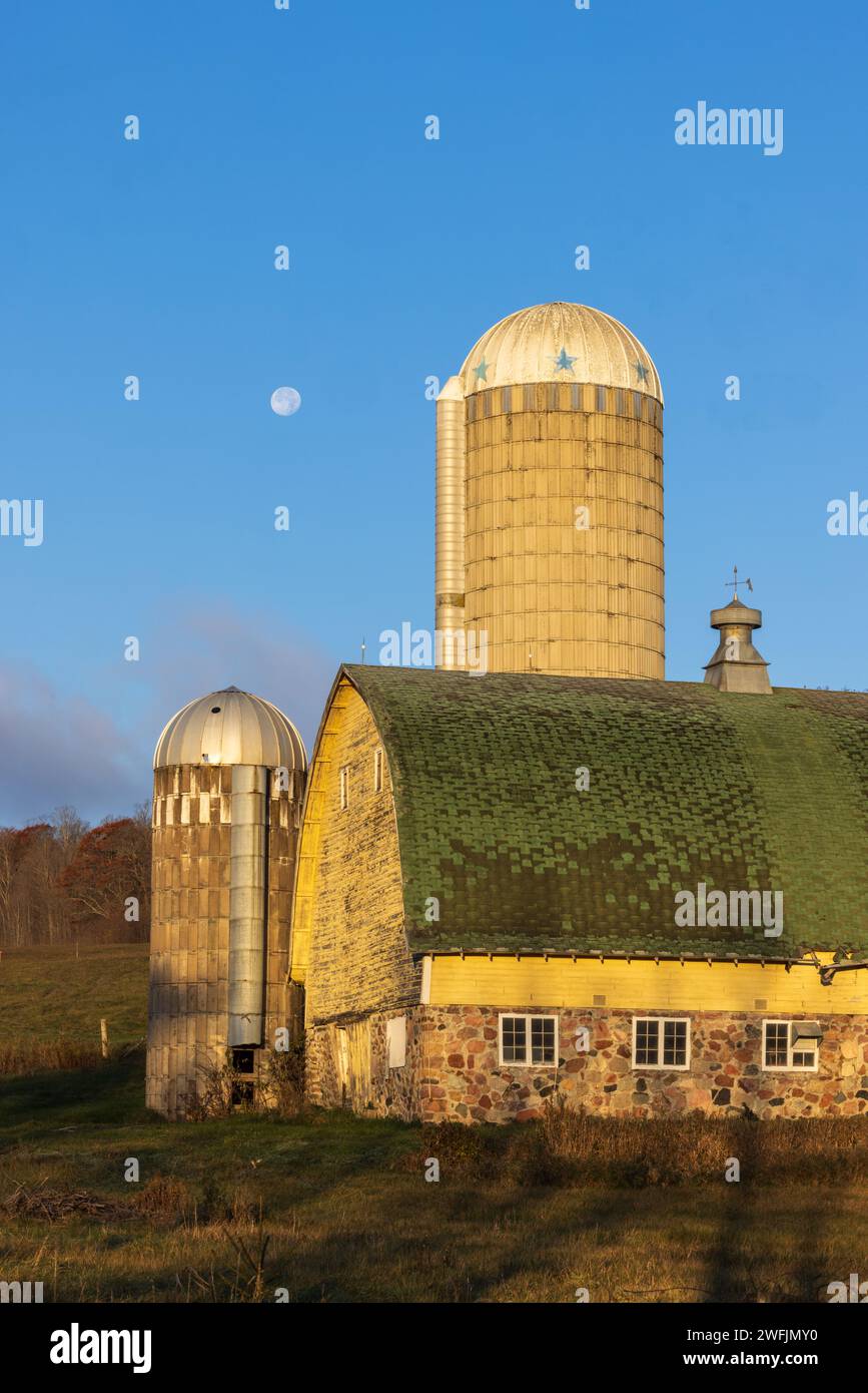 A family farm on a beautiful October day in northern Wisconsin Stock ...