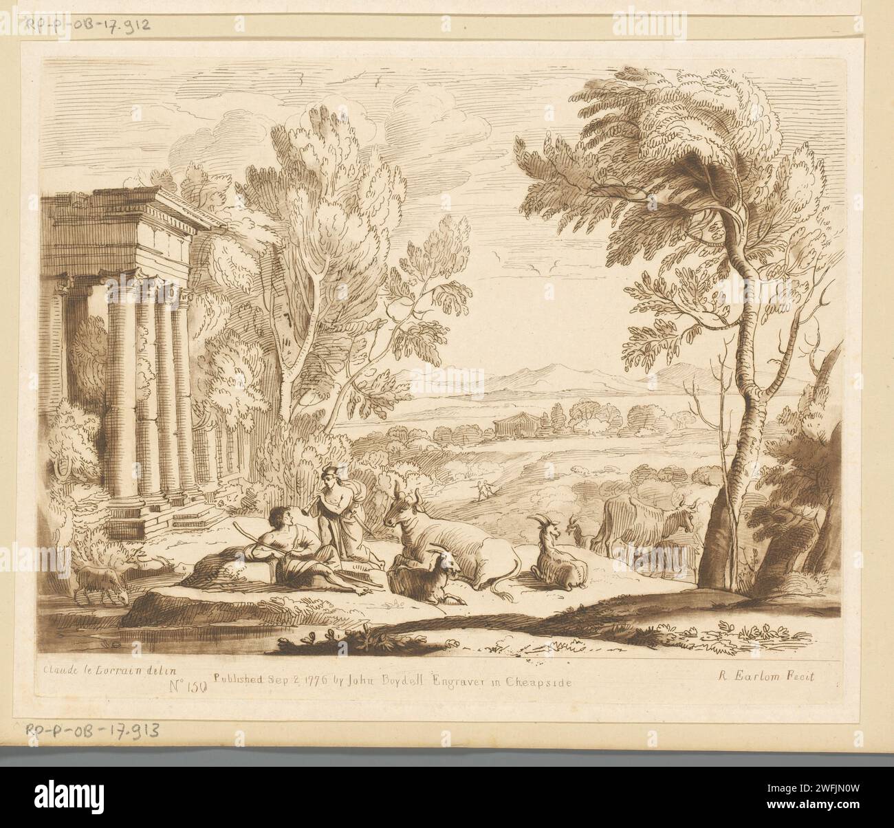 Landscape with Mercury that playing Argus asleep with his flute ...