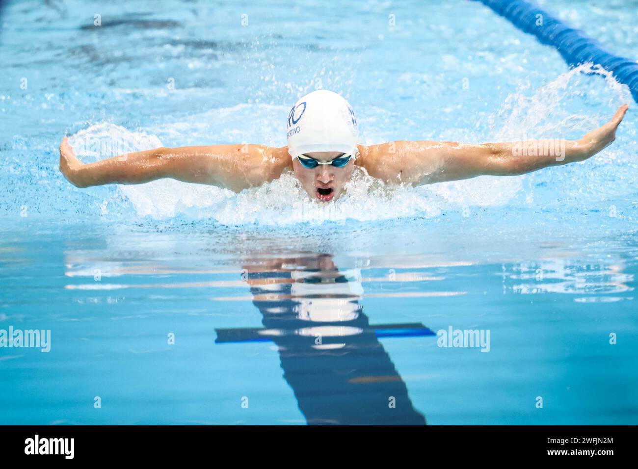 January 26, 2024, Santiago, Chile: Swimmers participate in the 2024 ...