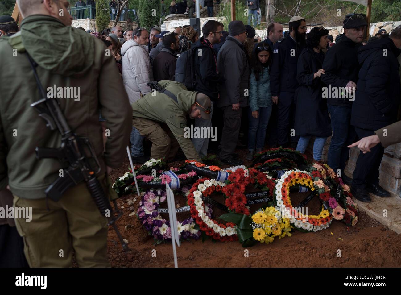 Family and friends of Israeli reservist warrant officer Yuval Nir mourn ...