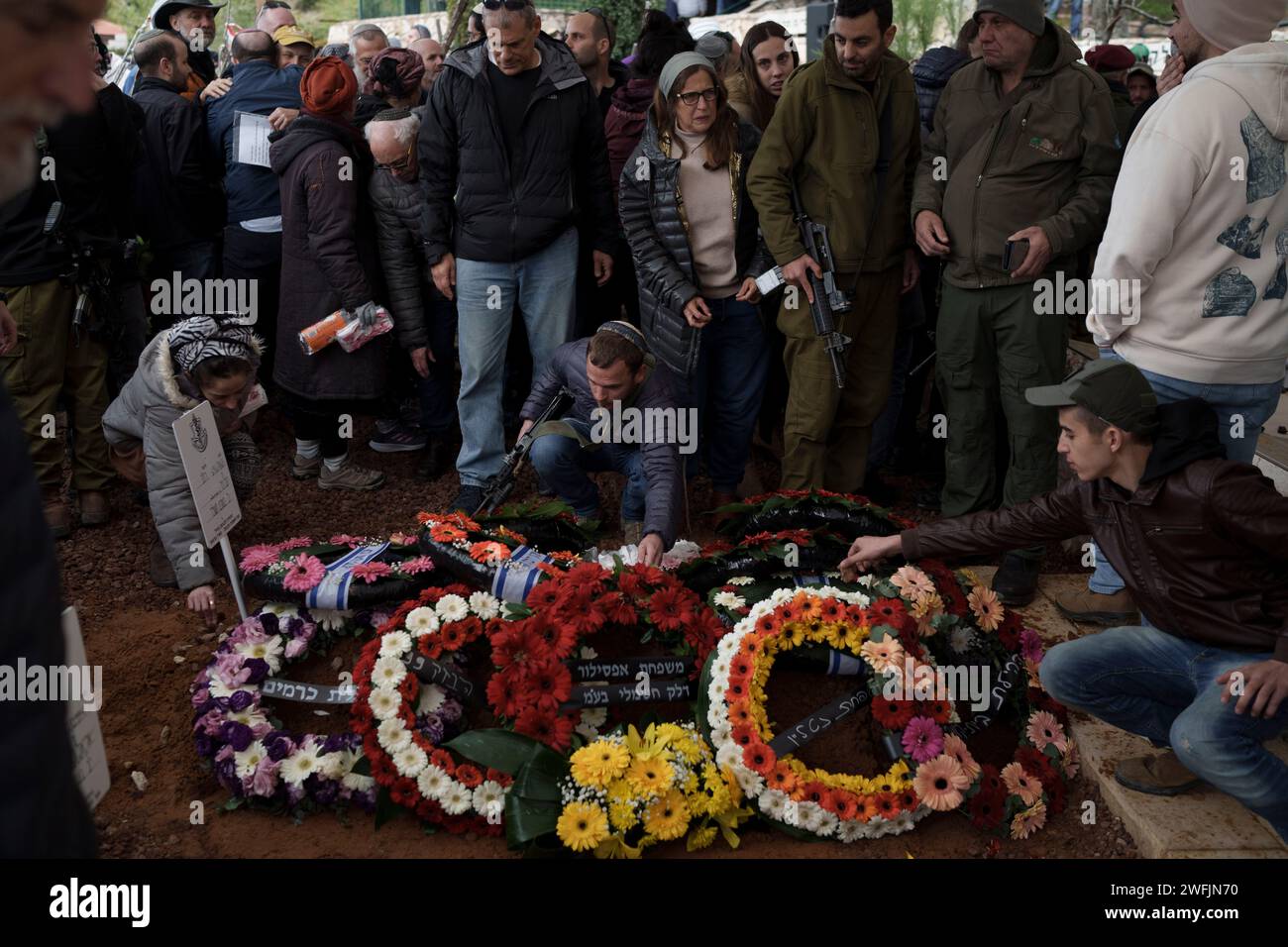Family and friends of Israeli reservist warrant officer Yuval Nir mourn ...