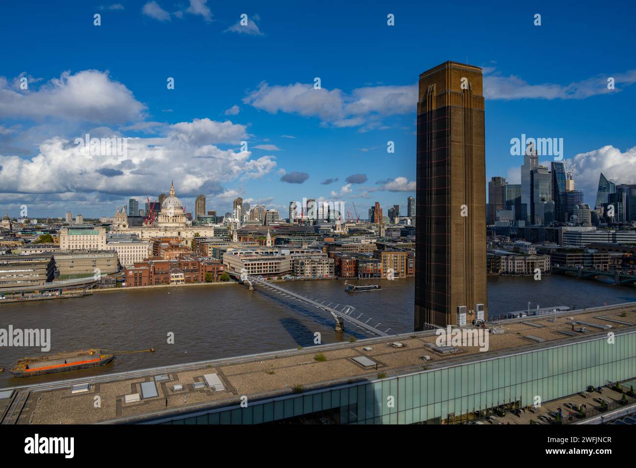 The skyline of the City of London. From Tate Modern Stock Photo - Alamy
