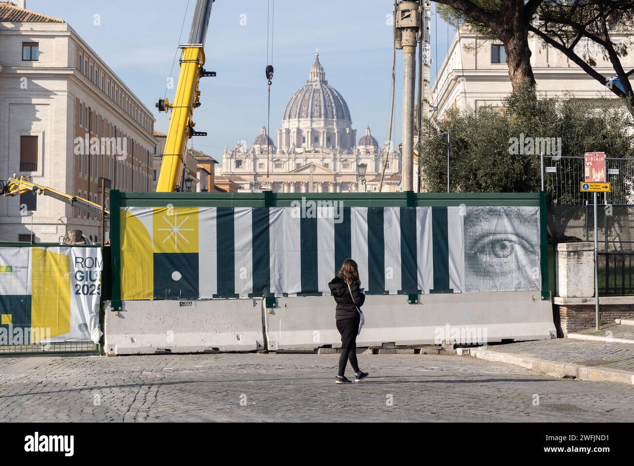 Rome, Italy. 31st Jan, 2024. View of work in progress for the ...