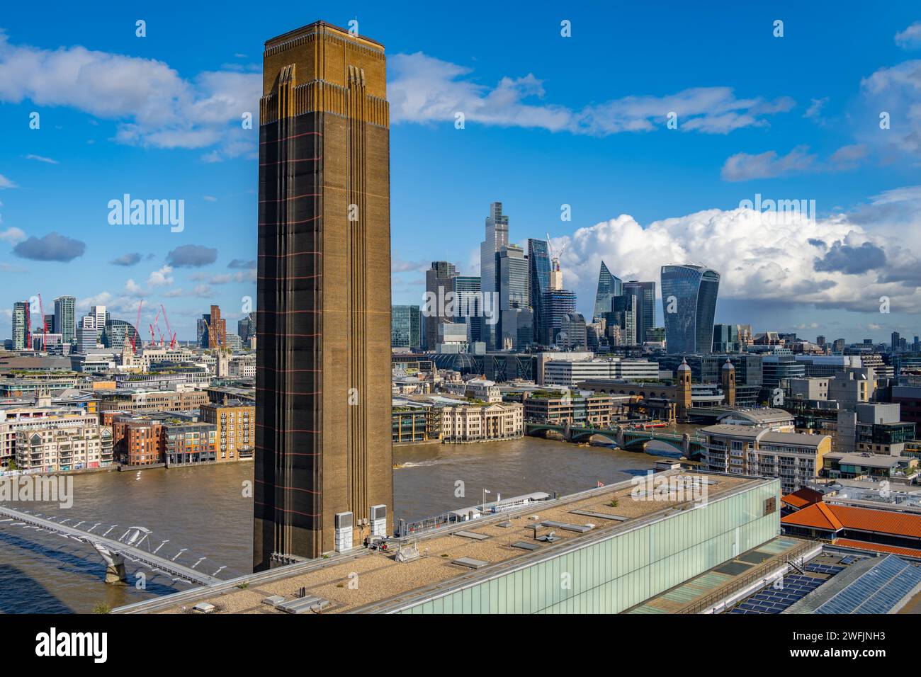 The skyline of the City of London. From Tate Modern Stock Photo - Alamy