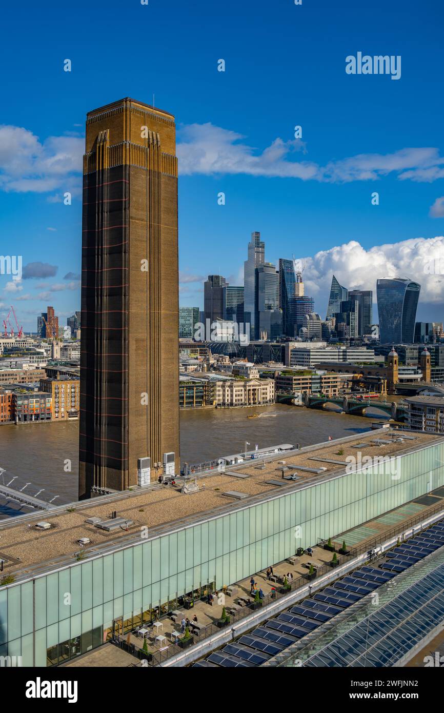 The skyline of the City of London. From Tate Modern Stock Photo - Alamy