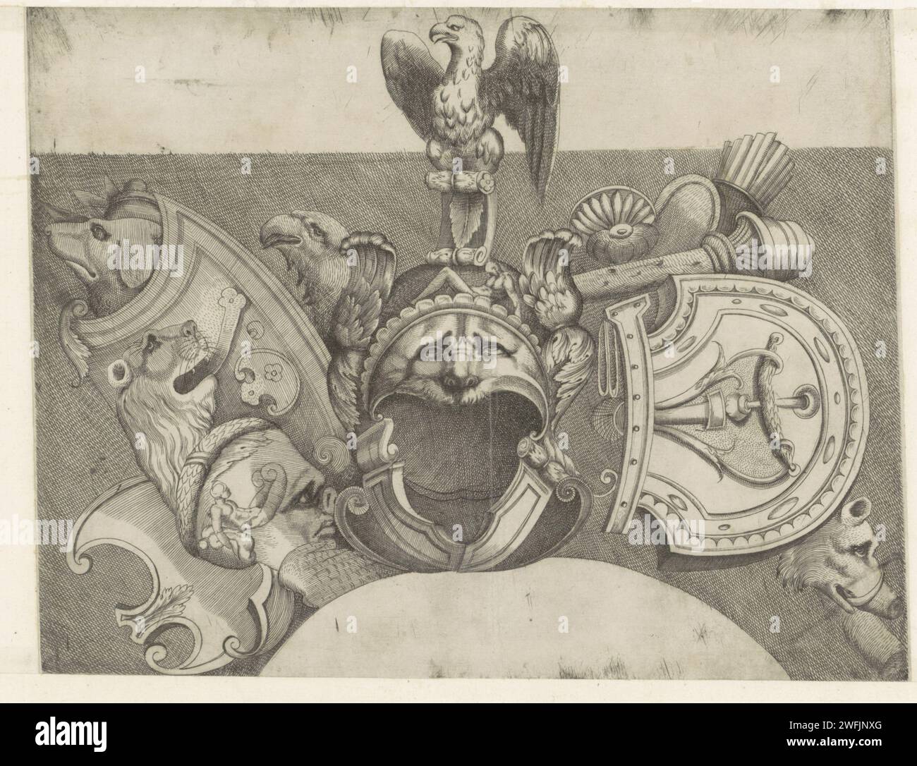 Trophy, 1530 - 1570 print Trophy in which you can distinguish an eagle ...