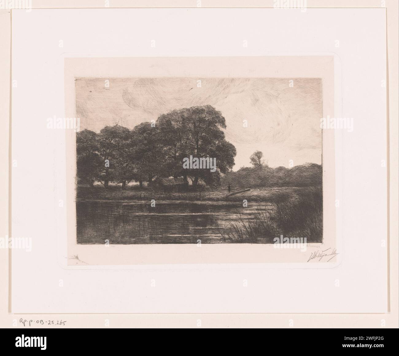 Landscape with water and barn, Jan Hillebrand Wijsmuller, 1865 - 1925 ...
