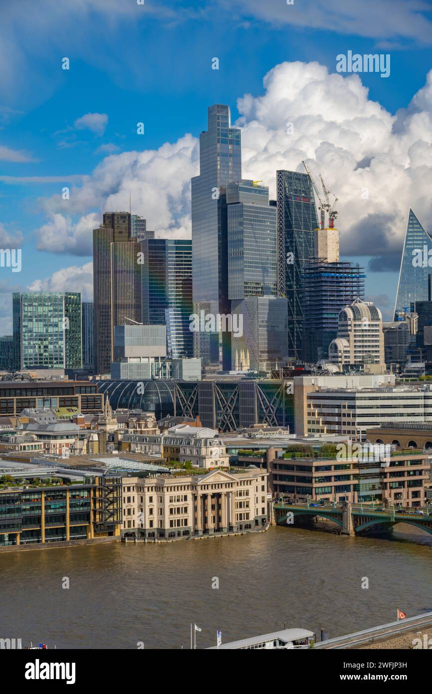 The skyline of the City of London. From Tate Modern Stock Photo - Alamy