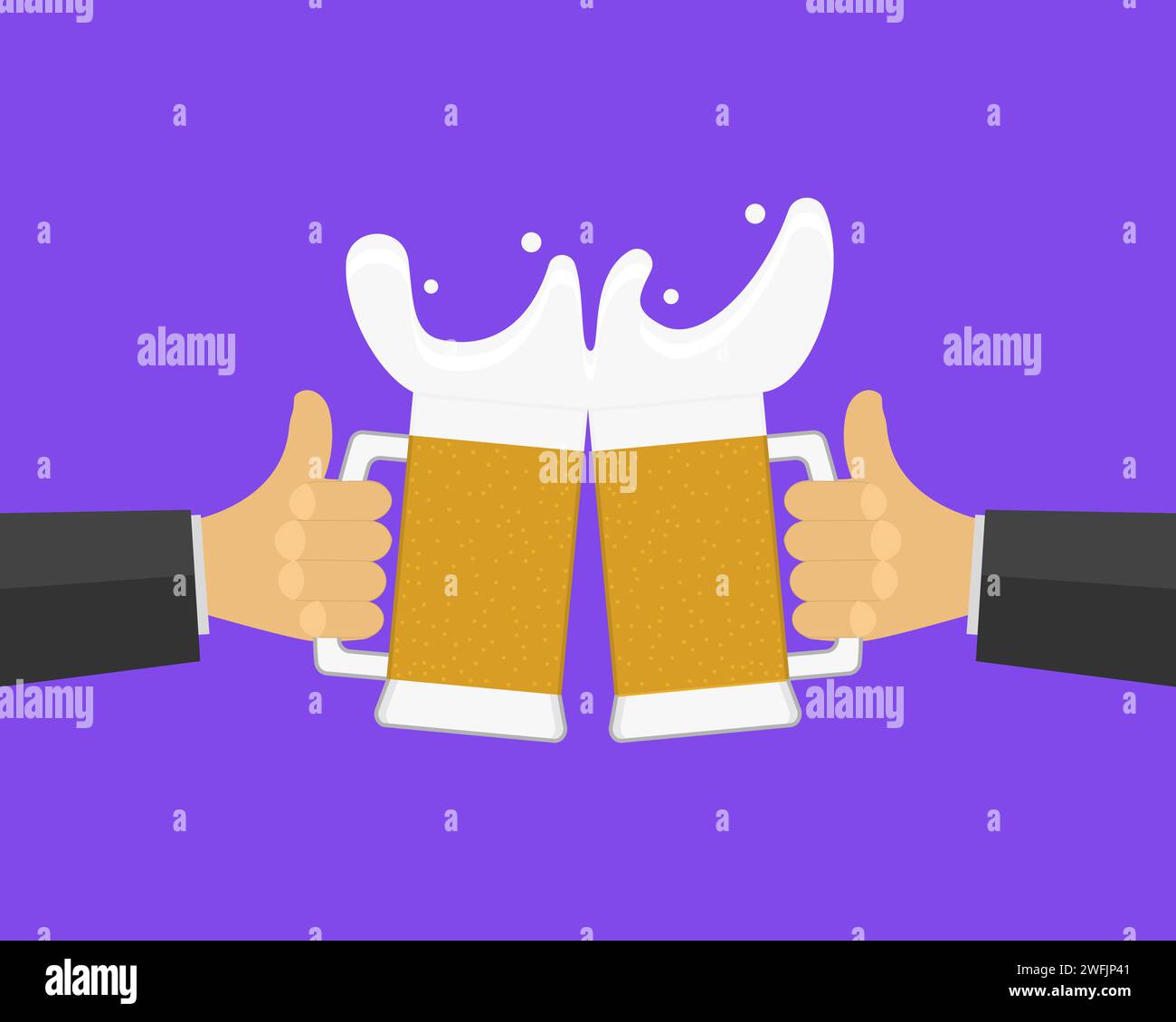 Man hands holding mug Stock Vector Images - Alamy
